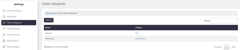 Ticket categories - SupportCandy