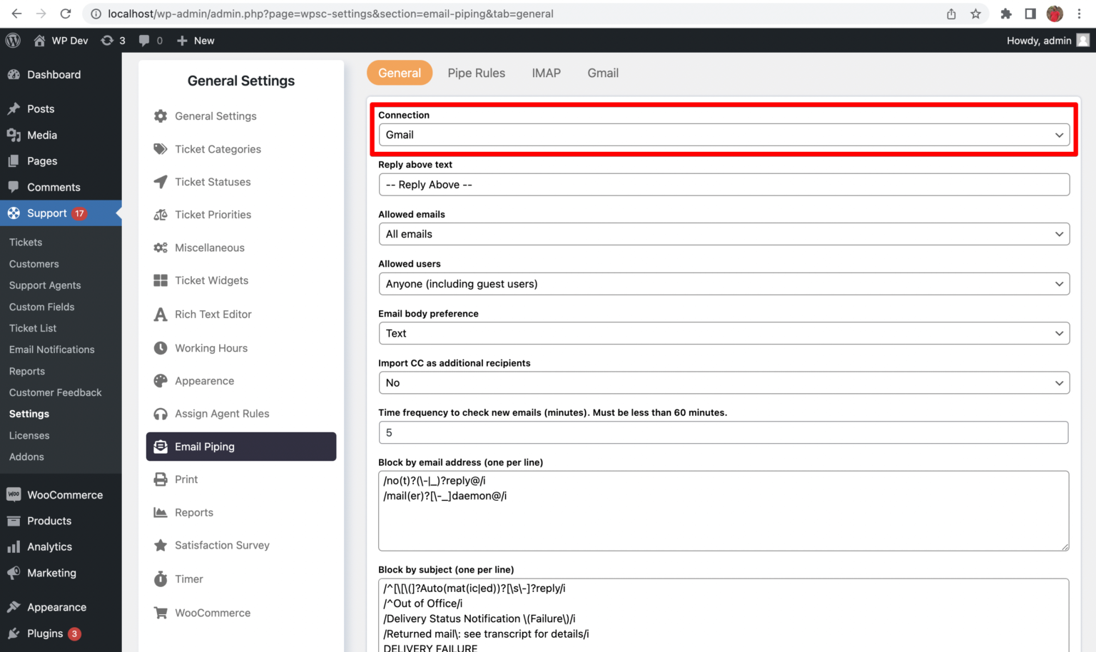 Gmail Settings - SupportCandy