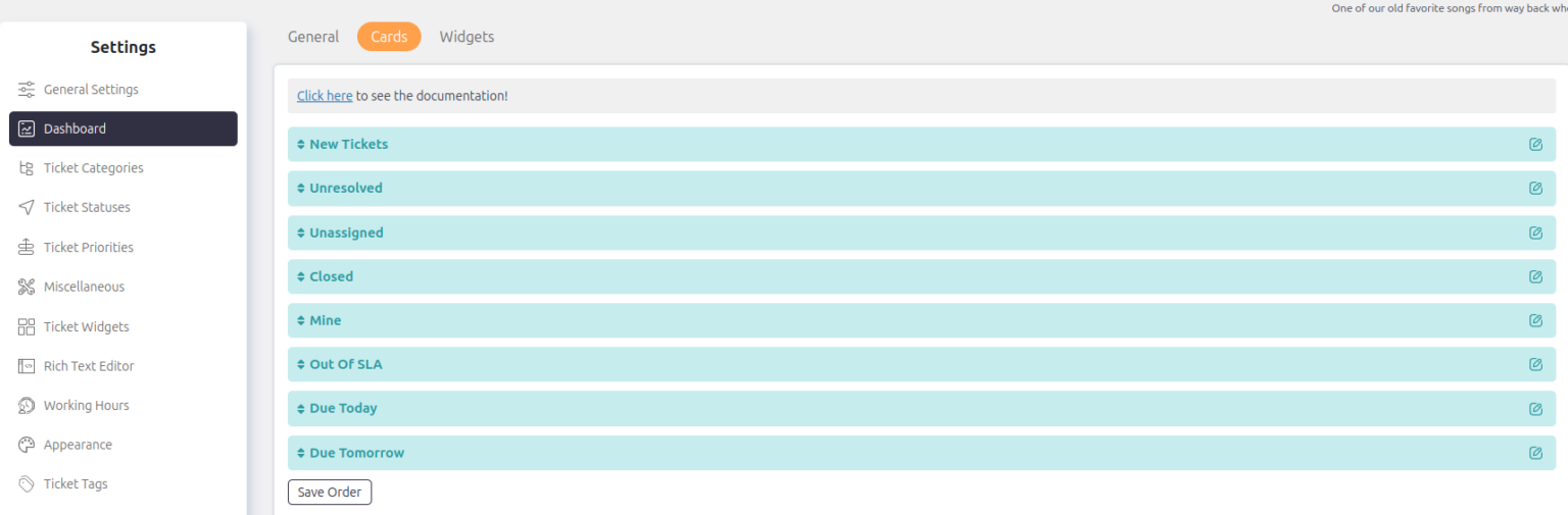 Dashboard Cards - SupportCandy