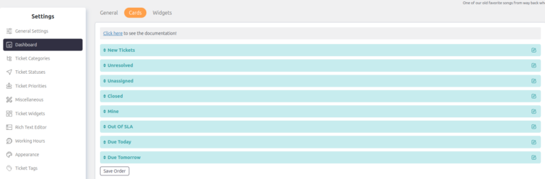Dashboard Cards - SupportCandy